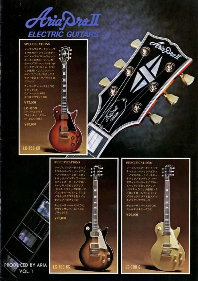 Aria - Aria Pro II Guitar Catalogs - Vintage Japan Guitars