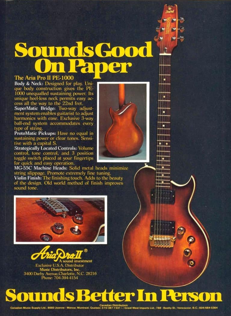 Aria - Aria Pro II Guitar Catalogs - Vintage Japan Guitars
